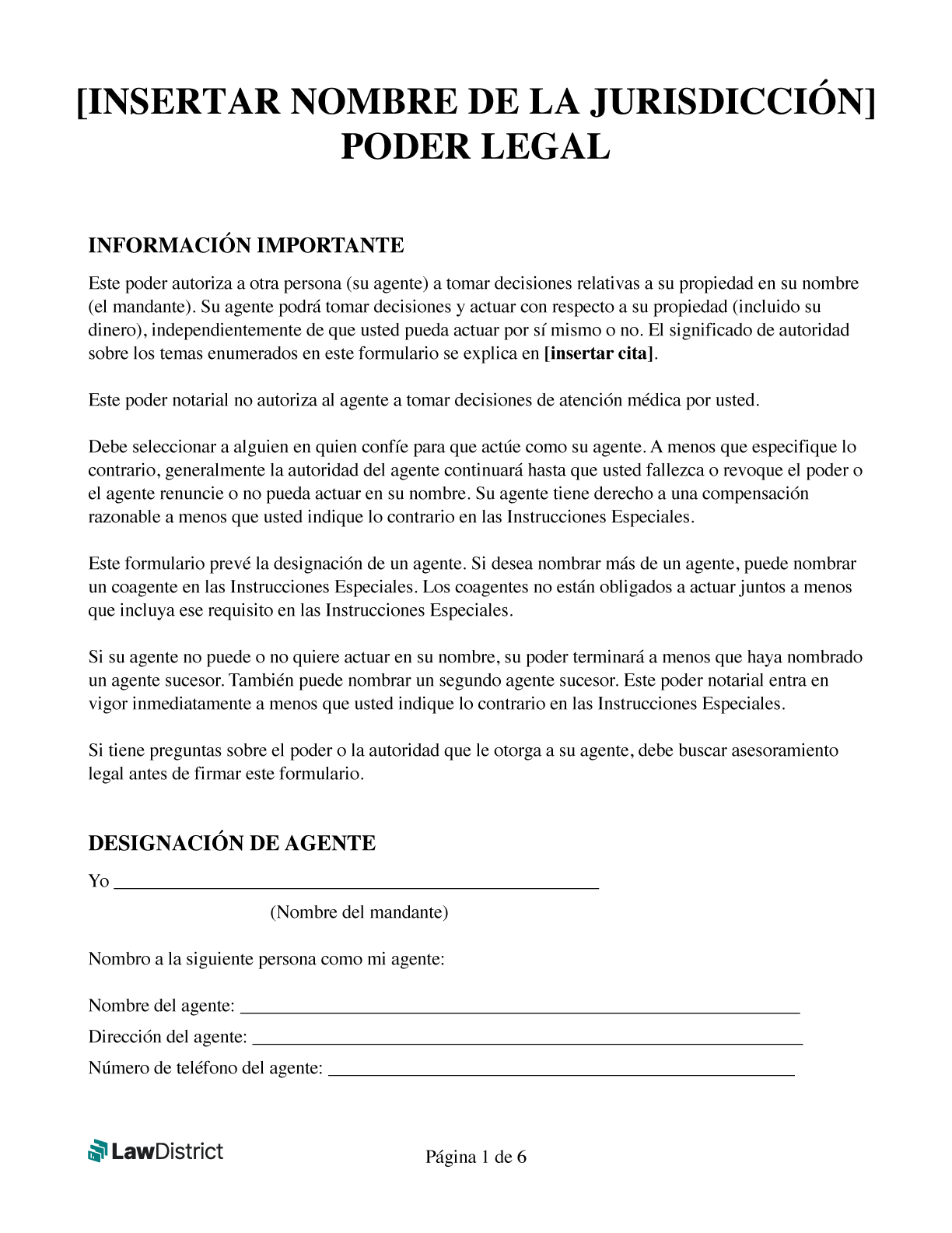 ¿Cómo sacar una carta poder en Estados Unidos? - Power of Attorney ...